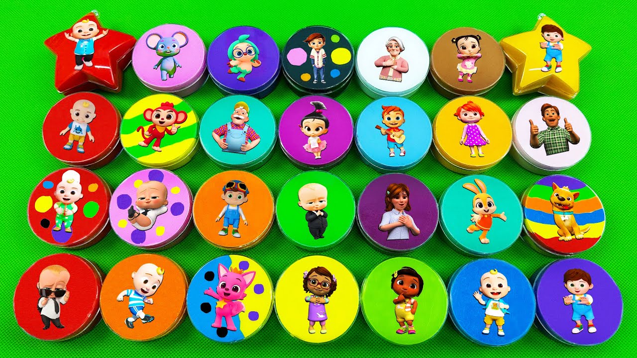Finding Pinkfong Hogi, Cocomelon, Alphabet Mini Circle with Clay ...