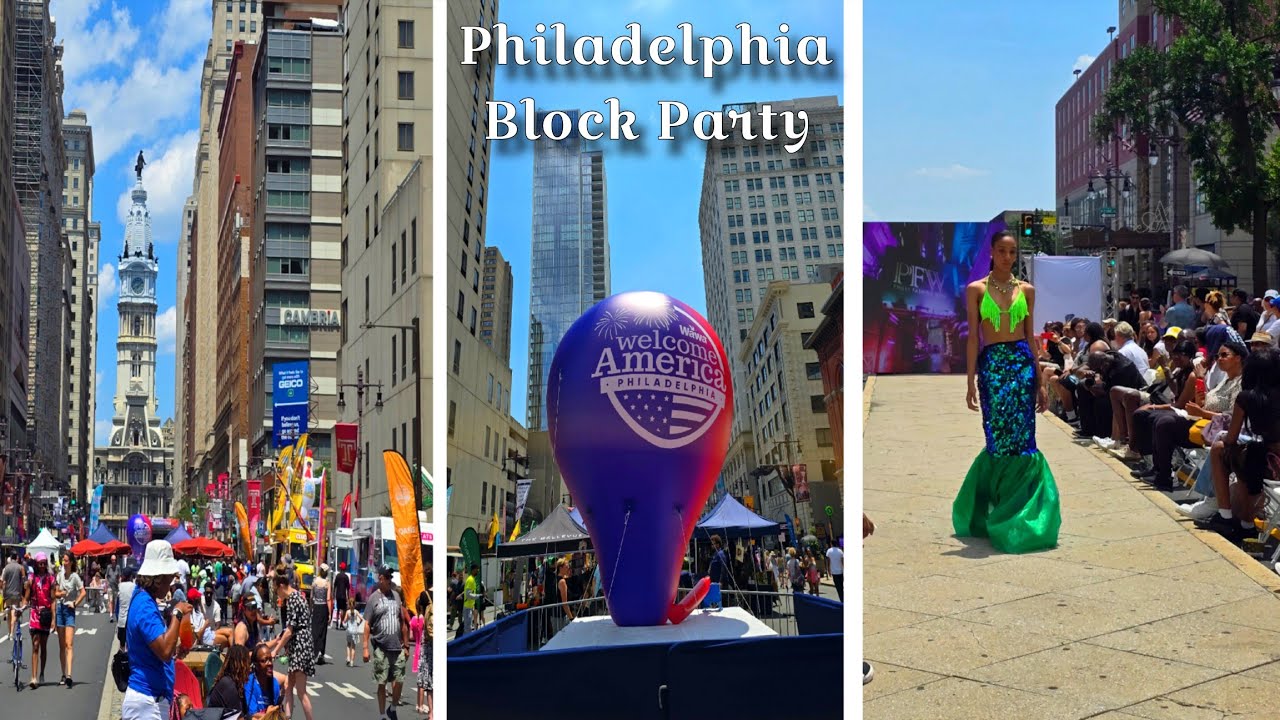 [4K] Philadelphia Walking Video | Avenue of the Arts block party in ...