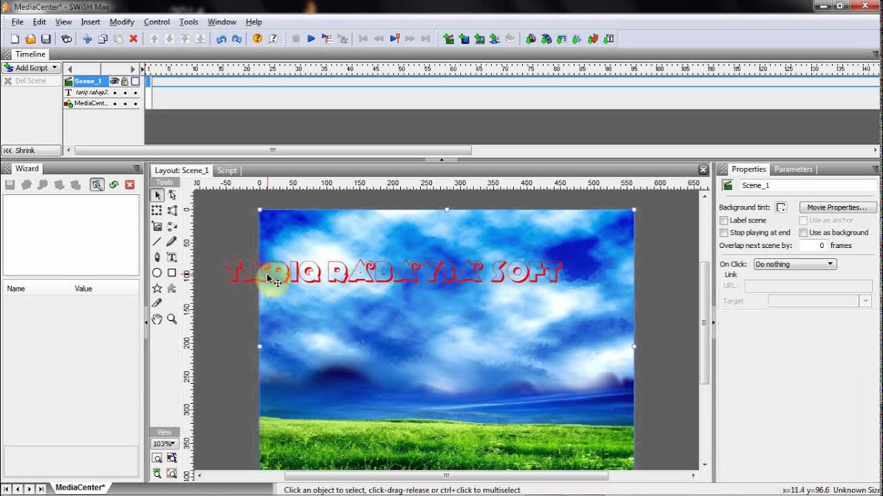 طريقة عمل ملف فلاشي باستخدام برنامج SWISH MAX 4 - YouTube