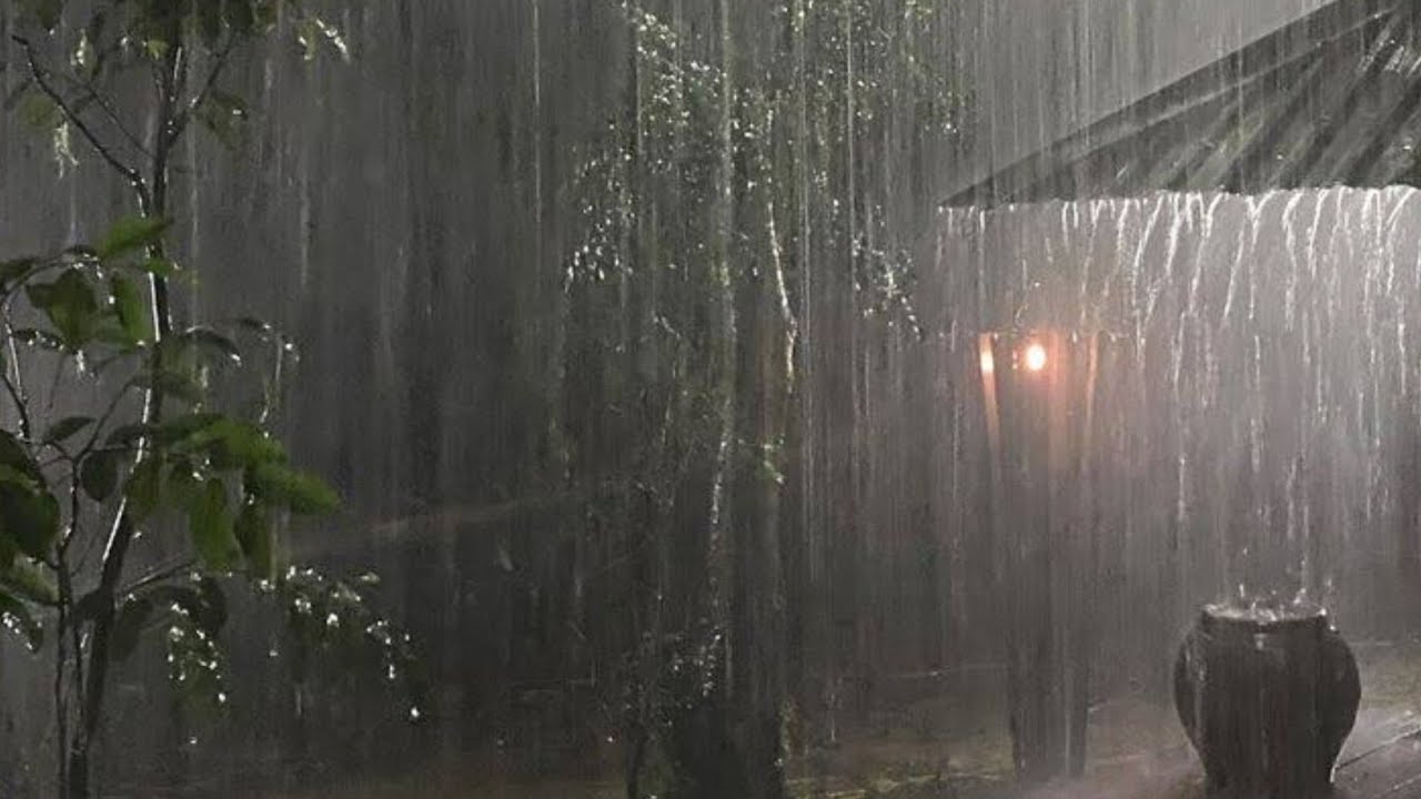 Sleep with the sound of heavy rain until you wake up in the morning to ...