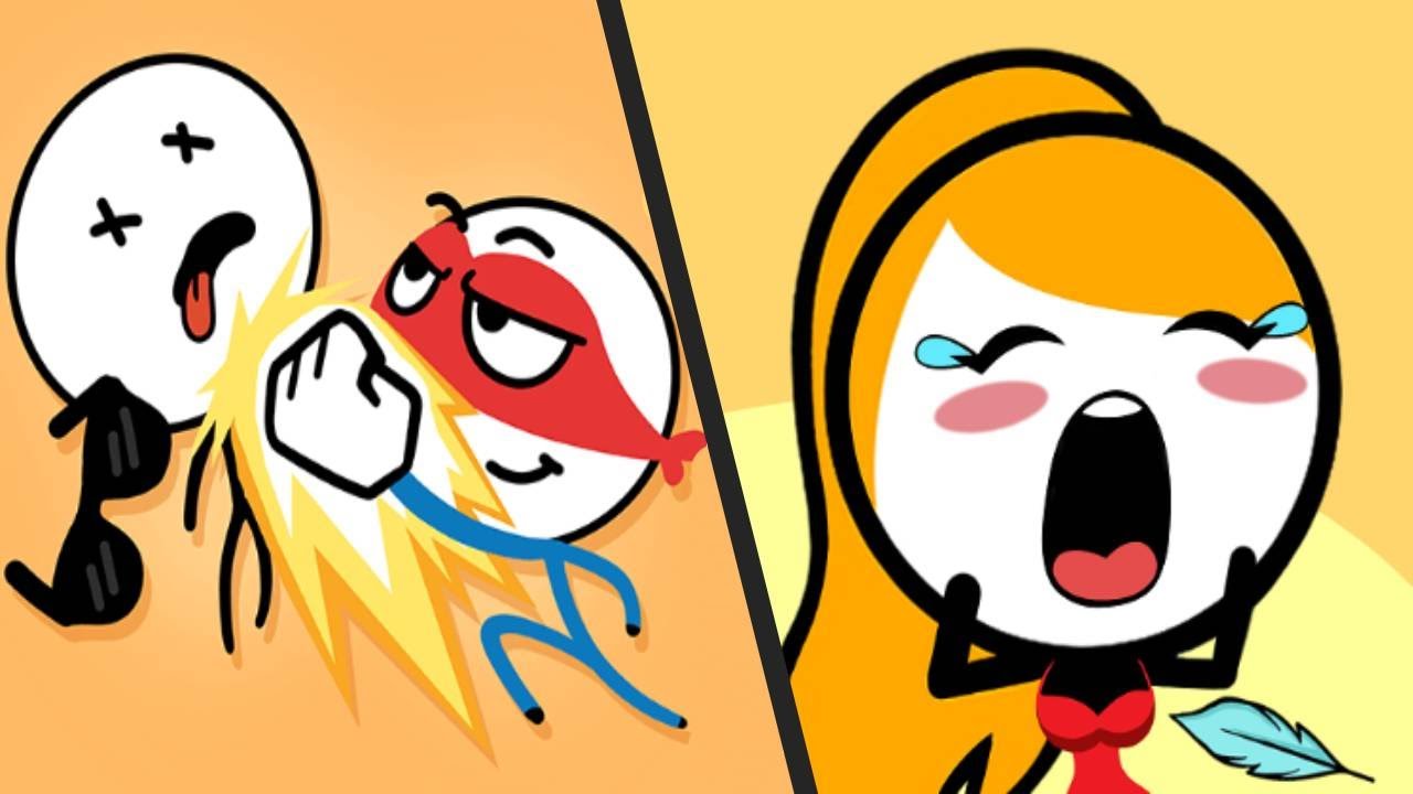 ATTACK DRAW LINE vs SAVE HER - All Levels STICKMAN Satisfying Double ...