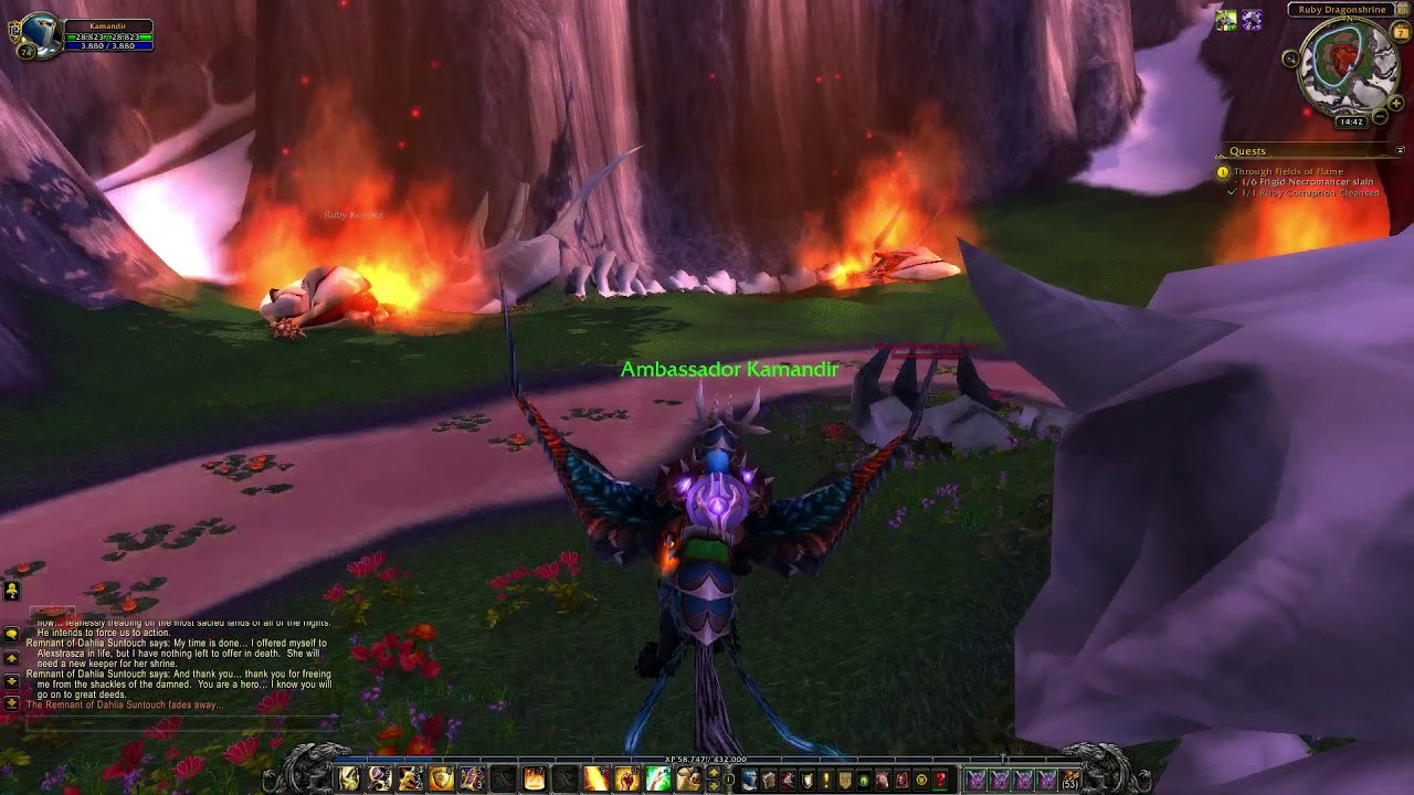 WoW quest #4408 Through Fields of Flame - YouTube