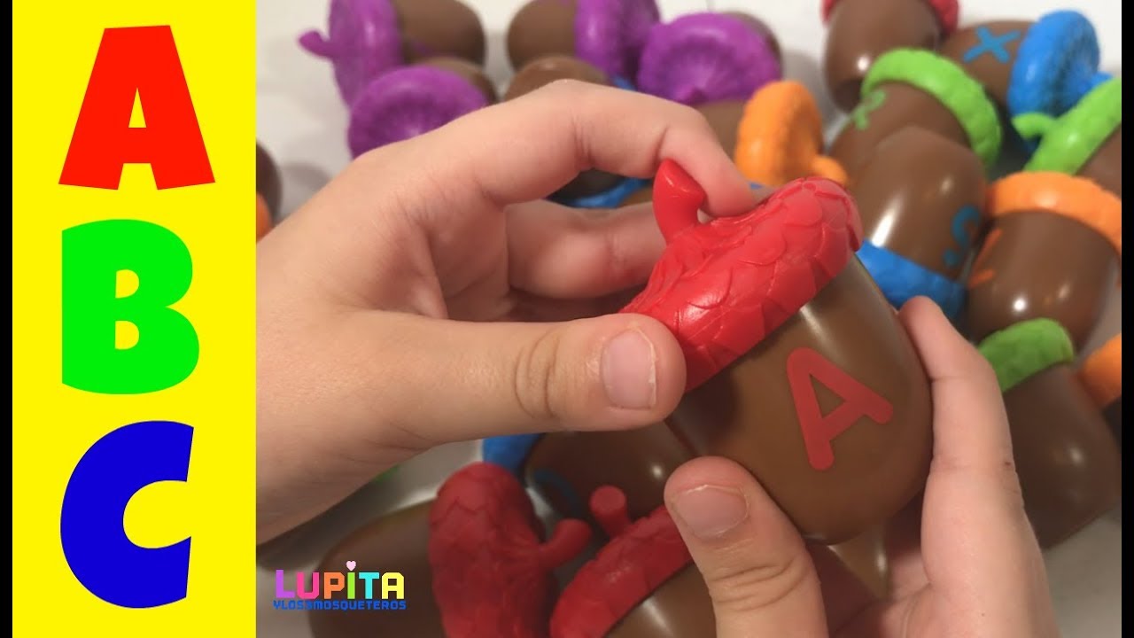 ABC Surprise Acorns || Tiny Toys Inside Acorns! Learning my Letters ...