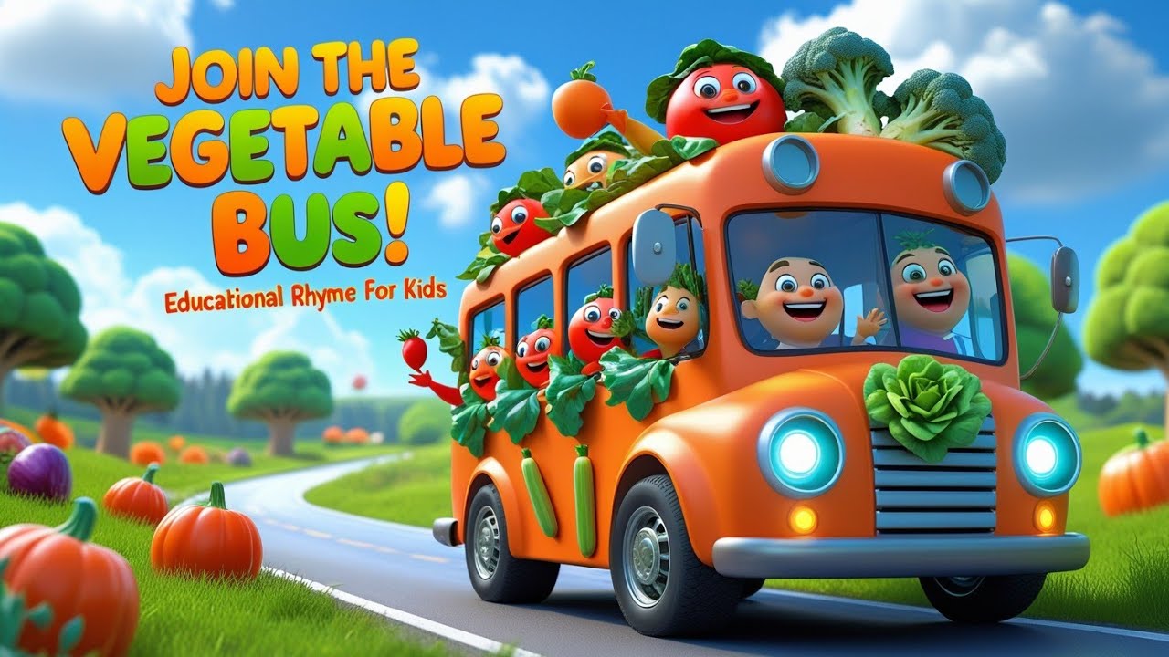 Join The Vegetable Bus | Educational Rhyme for Kids | Nursery Rhymes 🍅🥦 ...