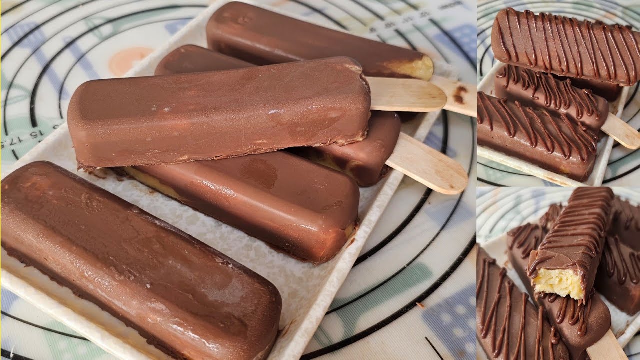 Choco bar Ice-Cream Recipe | Easy Homemade Chocolate Ice Cream Recipe ...
