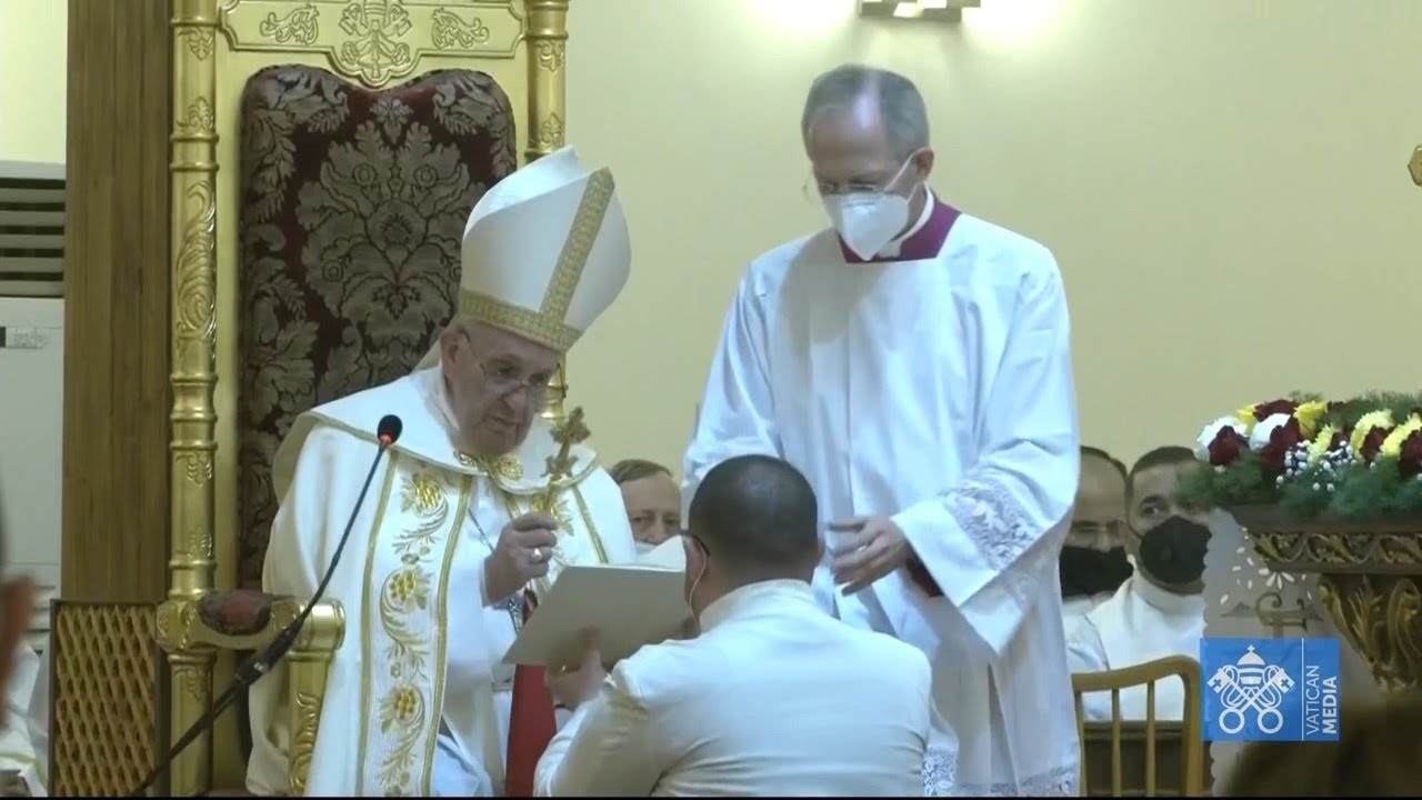 Divine Liturgy in the Chaldean Rite celebrated by Pope Francis, from ...