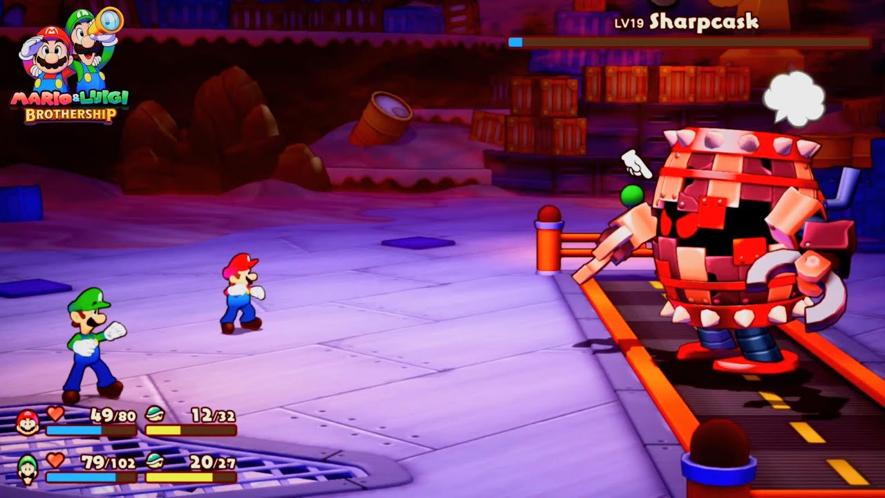Mario & Luigi Brotherships: Boss Fight Sharpcask, Took forever defeat ...
