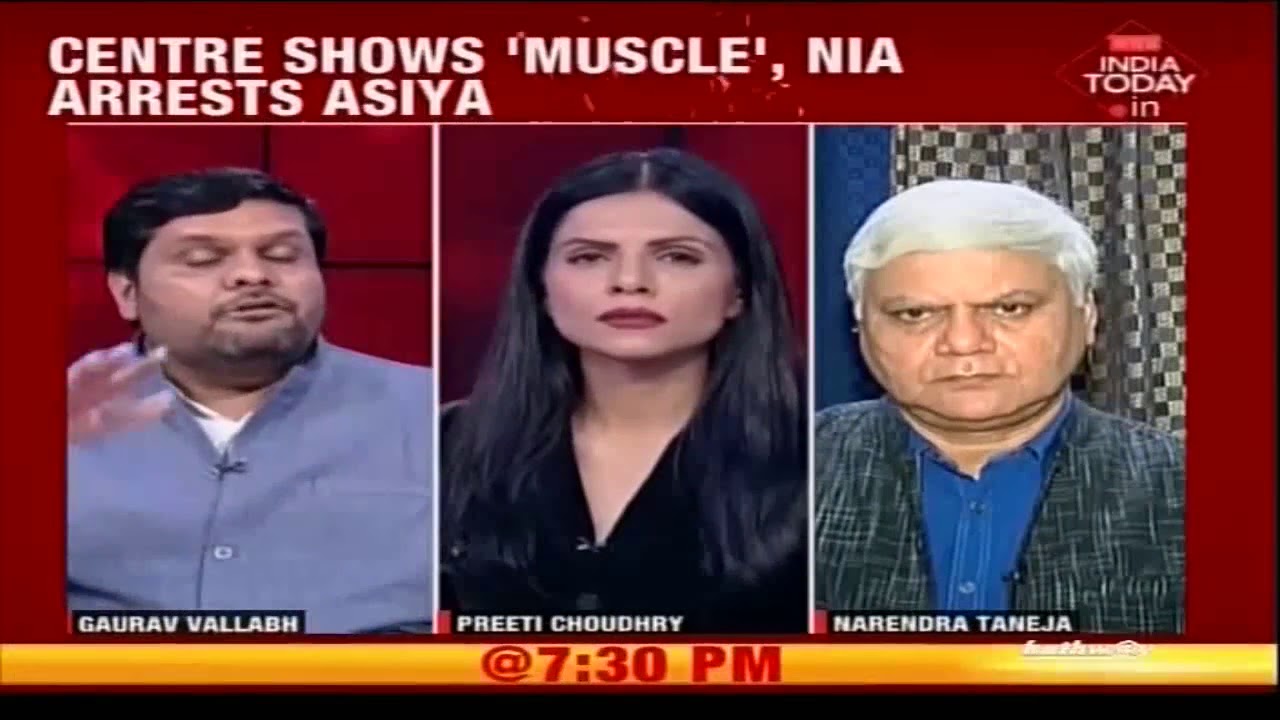 NARENDRA TANEJA DEBATE ON HIZBUL KILLS J&K COP INDIA TODAY 06 07 2018 ...