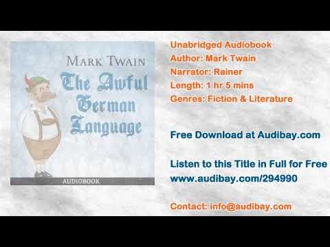 Awful German Language Audiobook by Mark Twain - YouTube