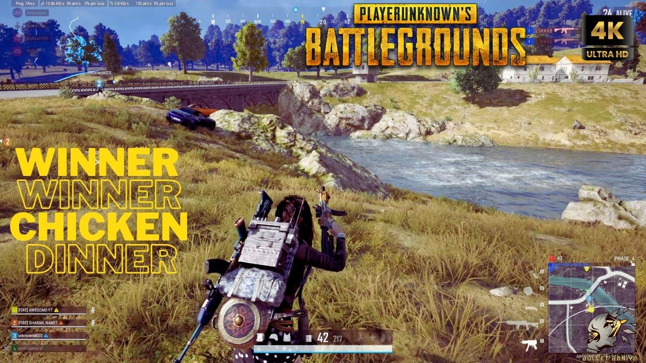 PUBG-PC | High Graphics Gameplay Highlights | Chicken Dinner (4K-60FPS ...