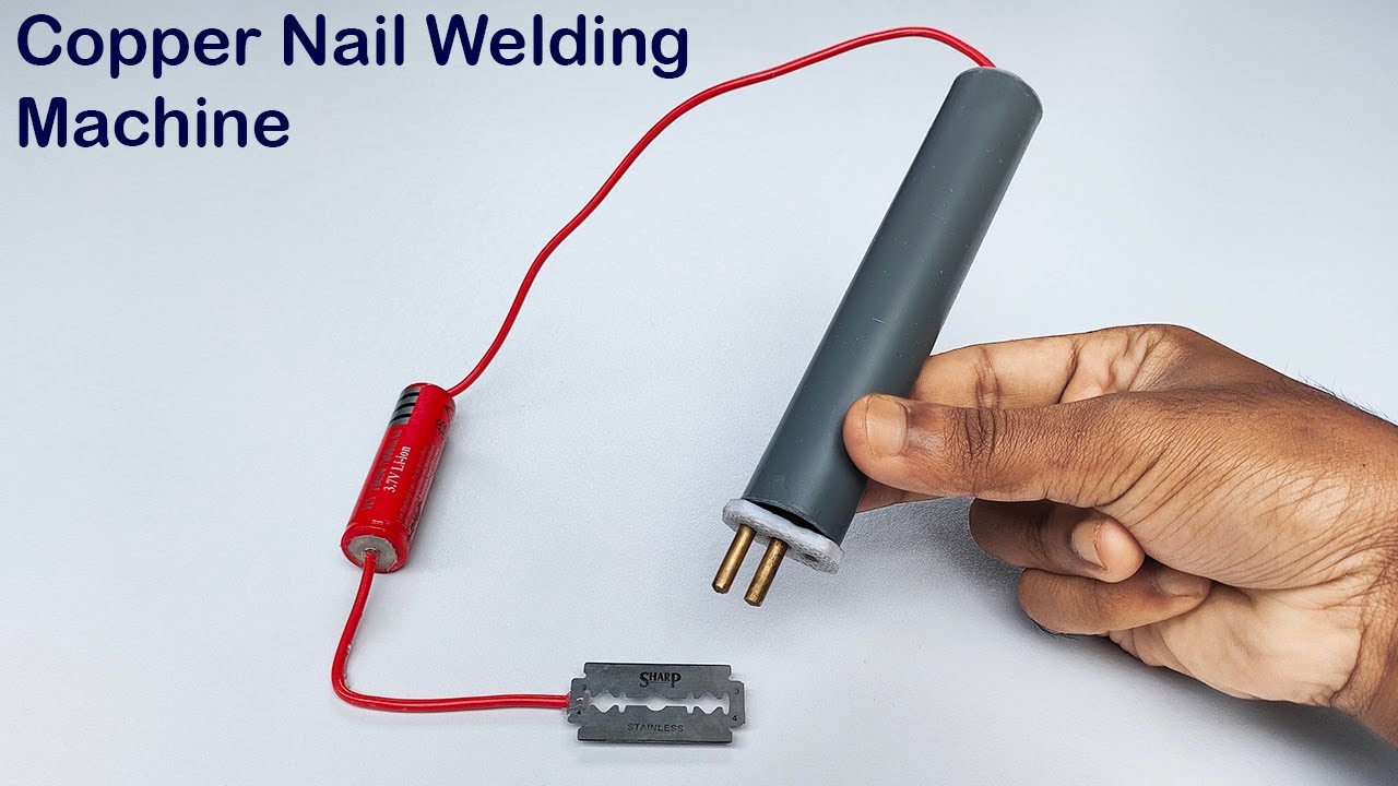 How To Make Simple Copper Nail Welding Machine At Home | Diy 12 Volt ...