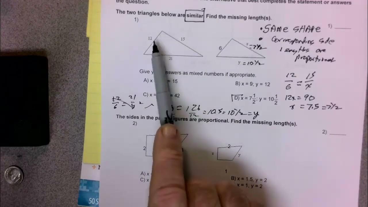 College Mathematics Ratios and Proportion 5.4- 5.5 Warm Up - YouTube