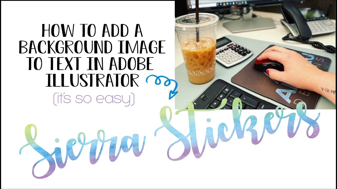 How to Add an Image or Graphic Behind Text in Adobe Illustrator- Super ...