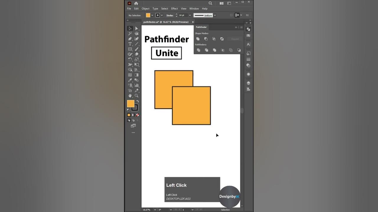 How to Use the Pathfinder Tool in Illustrator | Designbyik - YouTube