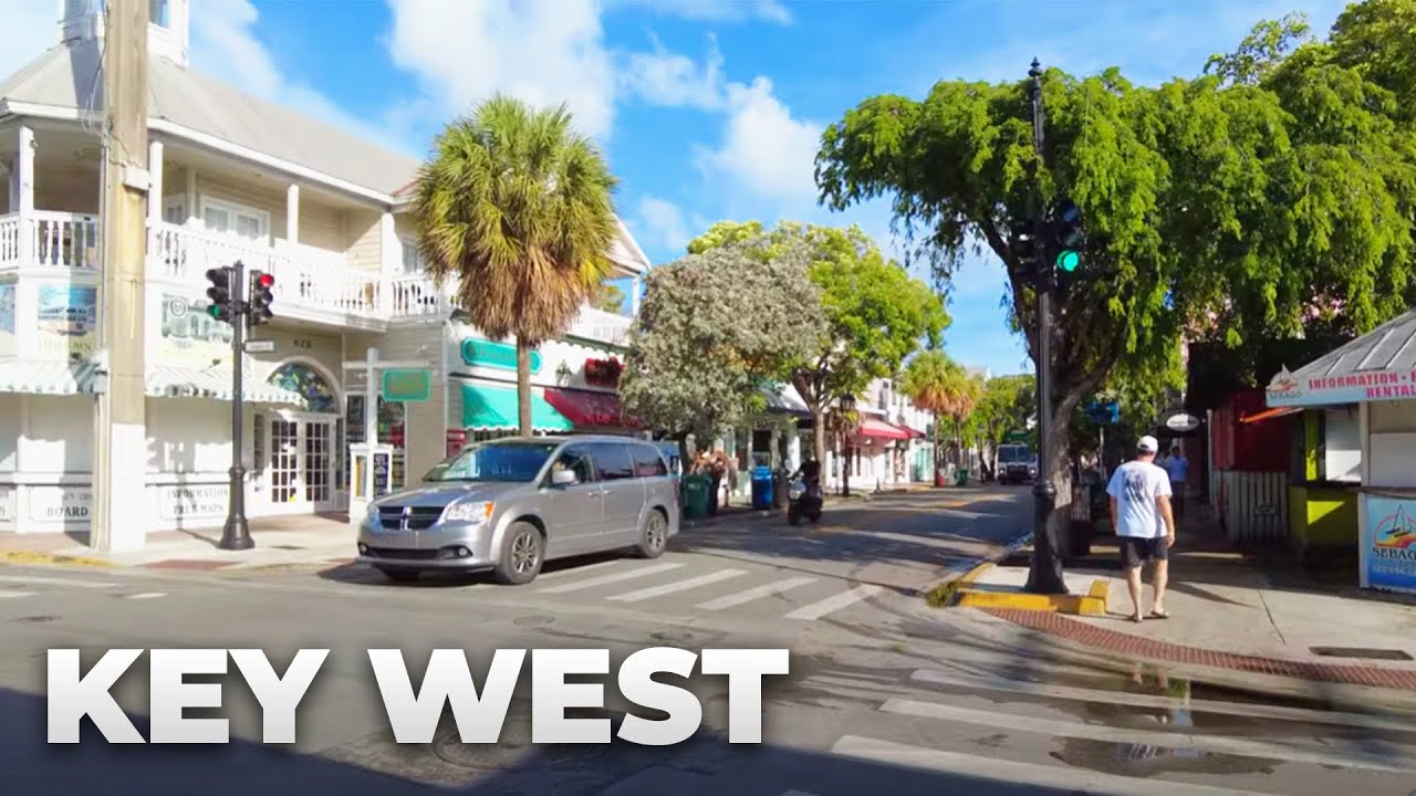 Key West, Florida Early Morning Walk on Duval Street to Harborwalk ...
