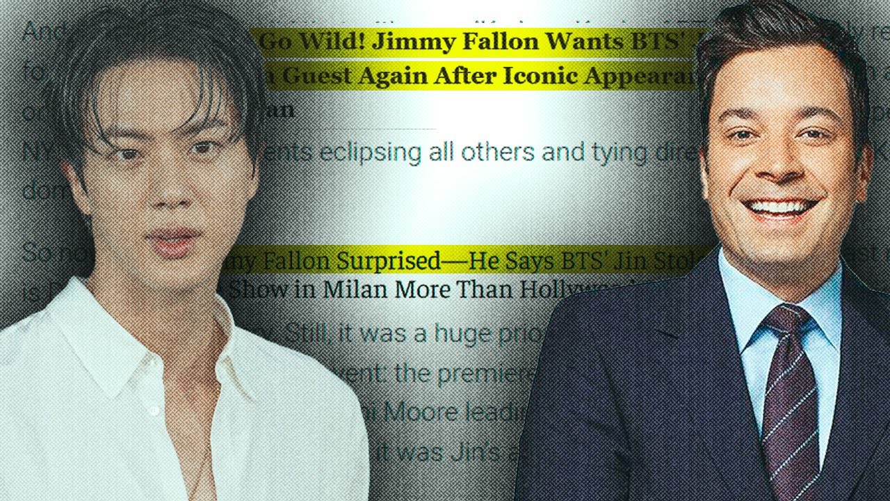 Jimmy Fallon Stunned by Jin BTS’s Transformation in Milan! - YouTube