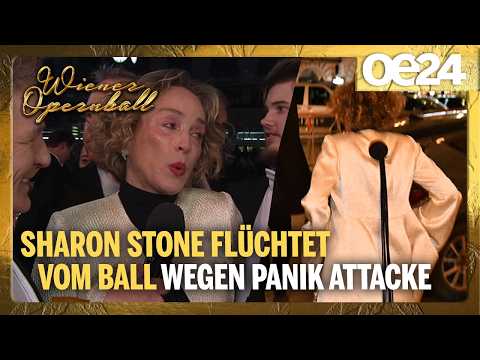 Sharon Stone flüchtet vom Ball wegen Panikattacke | 68. Wiener Opernball