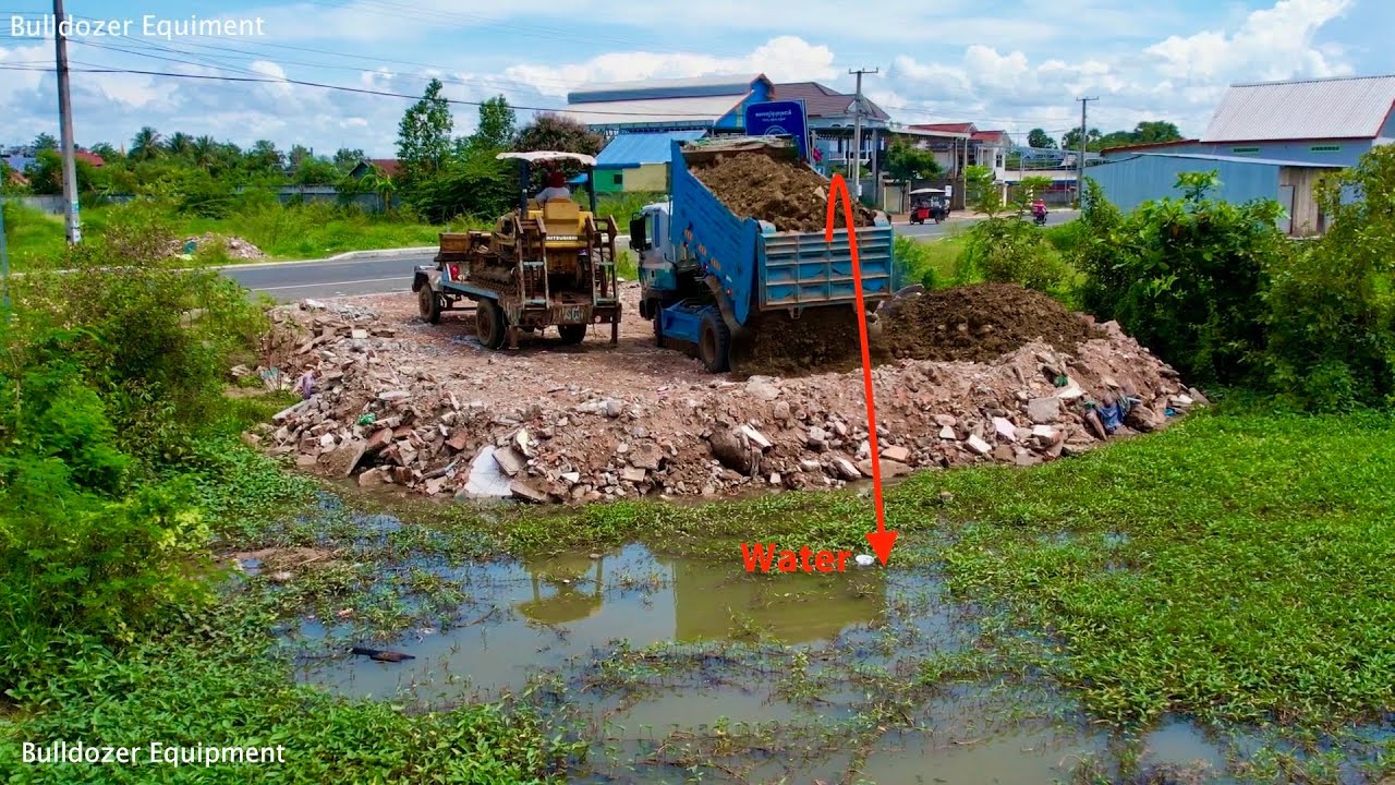 Awesome New Land Filling Construction Start Process By Dozer D31P ...