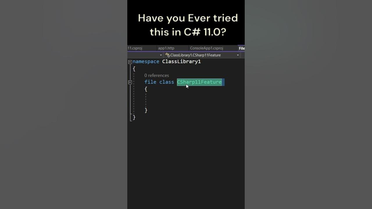 Create Duplicate Class Name In Csharp Csharp 11 New Feature File Access Modifier Dotnet