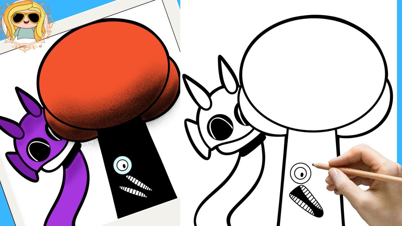 How to draw Durple and Mr.Tree Phase 3 - Incredibox Sprunki Characters ...