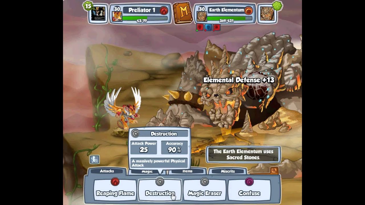 Miscrits-How to defeat earth elementum by 1,30 lvl & 3,1lvl miscrit ...