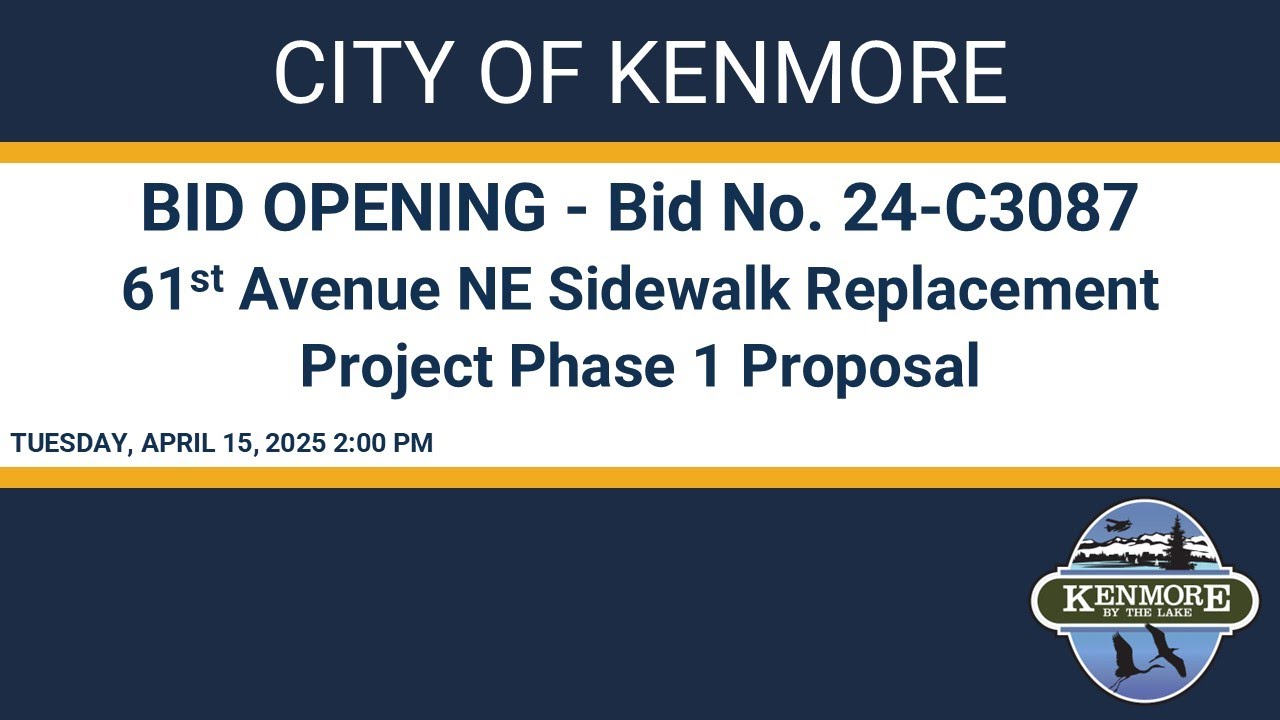 BID OPENING: Bid No. 24-C3087 61st Avenue NE Sidewalk Replacement ...