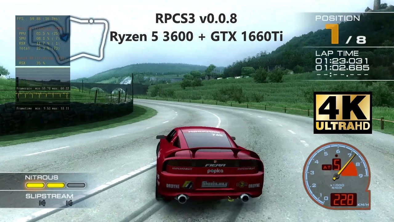 RIDGE RACER 7 Gameplay on PC [4K] RPCS3 v0.0.8 - AMD Ryzen 5 3600 + GTX ...