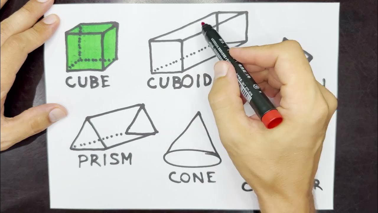 How to draw math shapes - Drawing figures 3d - YouTube