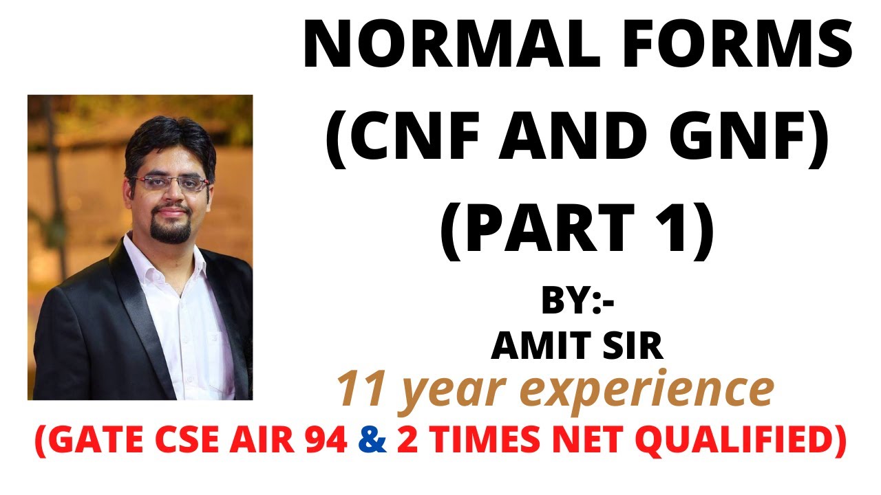 Normal Forms(CNF AND GNF) PART 1 - YouTube