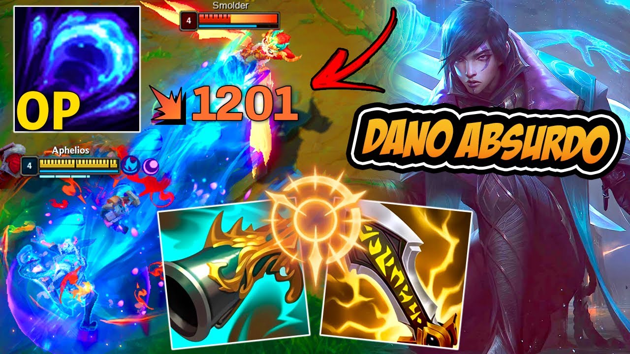 ESSA BUILD DO APHELIOS FAZ A ARMA AZUL DAR UM DANO ABSURDO - LEAGUE OF ...