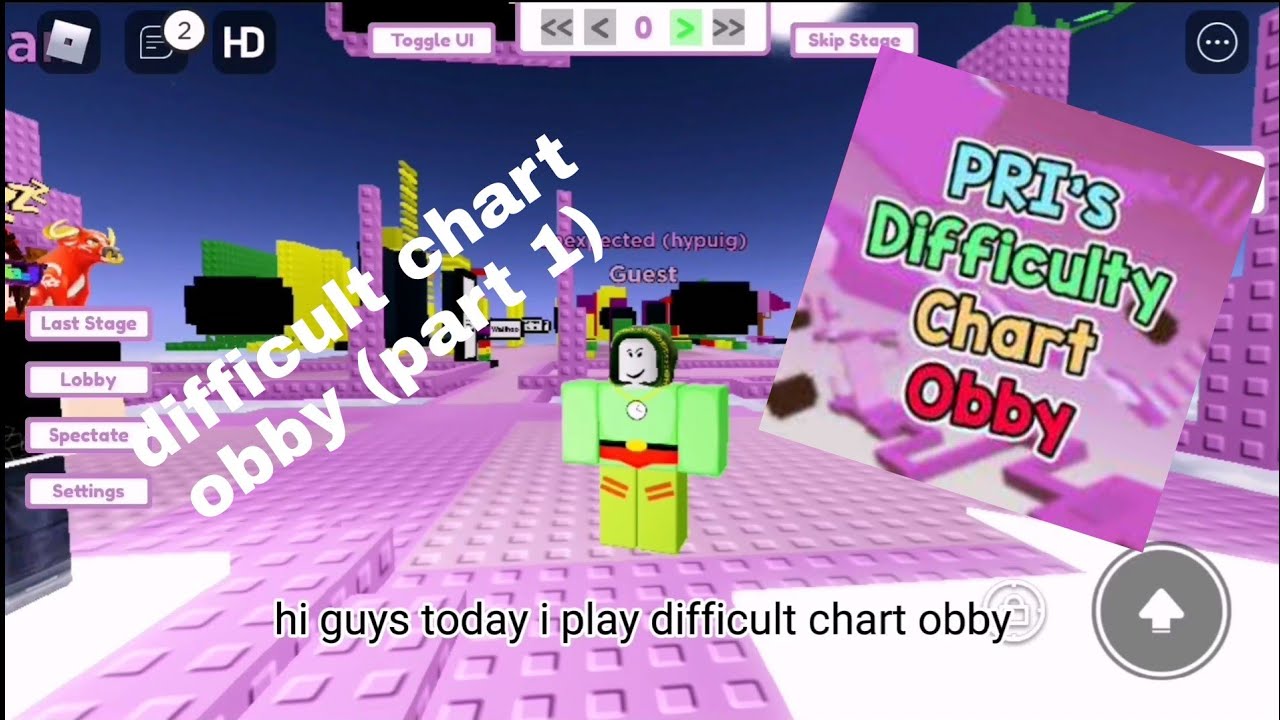 difficult chart obby (part 1) - YouTube