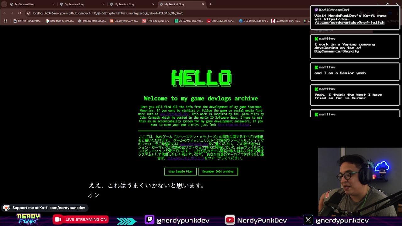 Building an old school, lean and simple blog website for my text game devlogs - YouTube