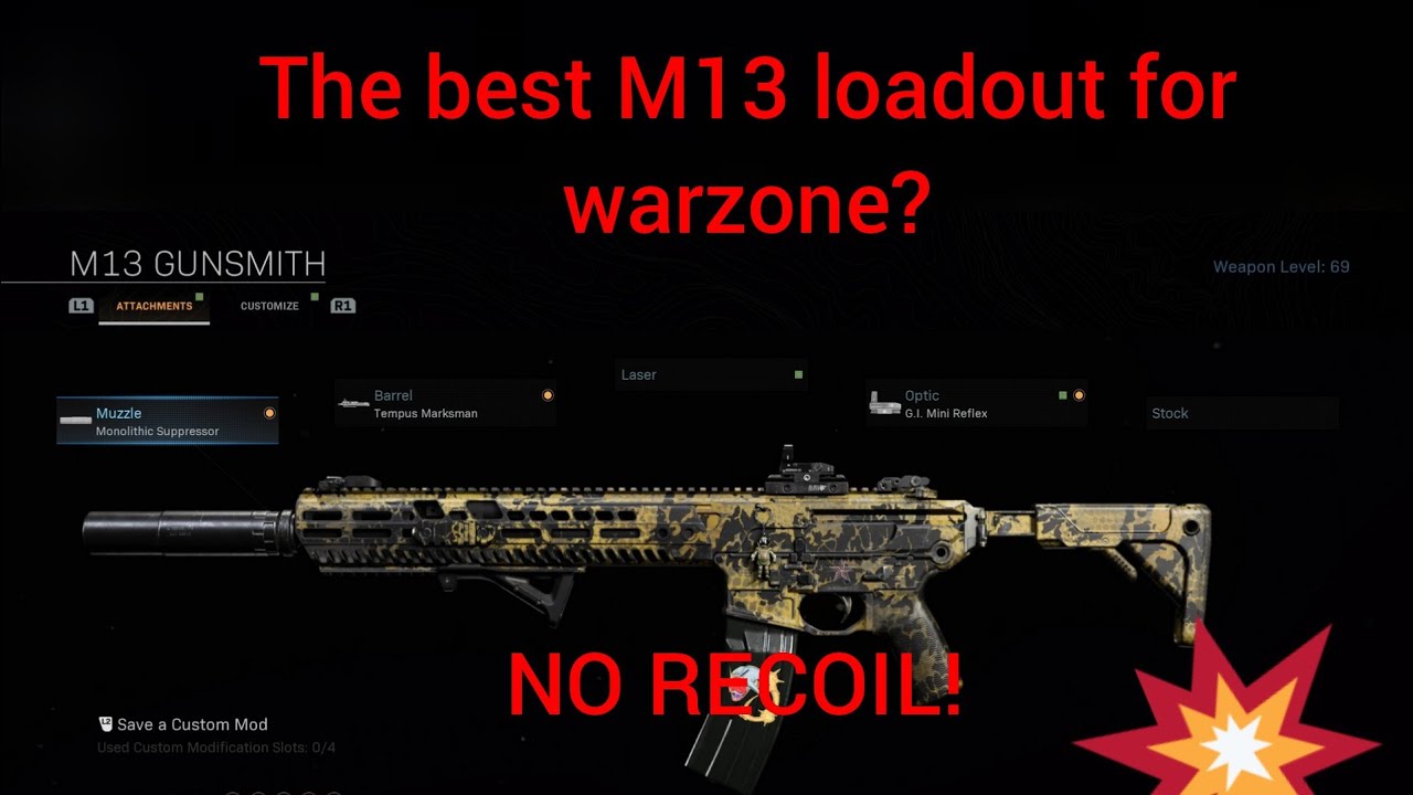 COD WARZONE - THE BEST M13 LOADOUT - HIGH DAMAGE GAMES - YouTube