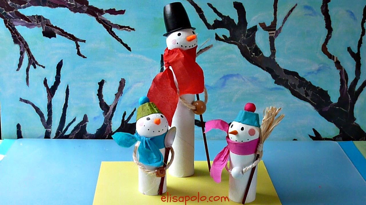 DIY, Manualidades para Navidad Cómo hacer un Muñeco de Nieve, Snowman ...