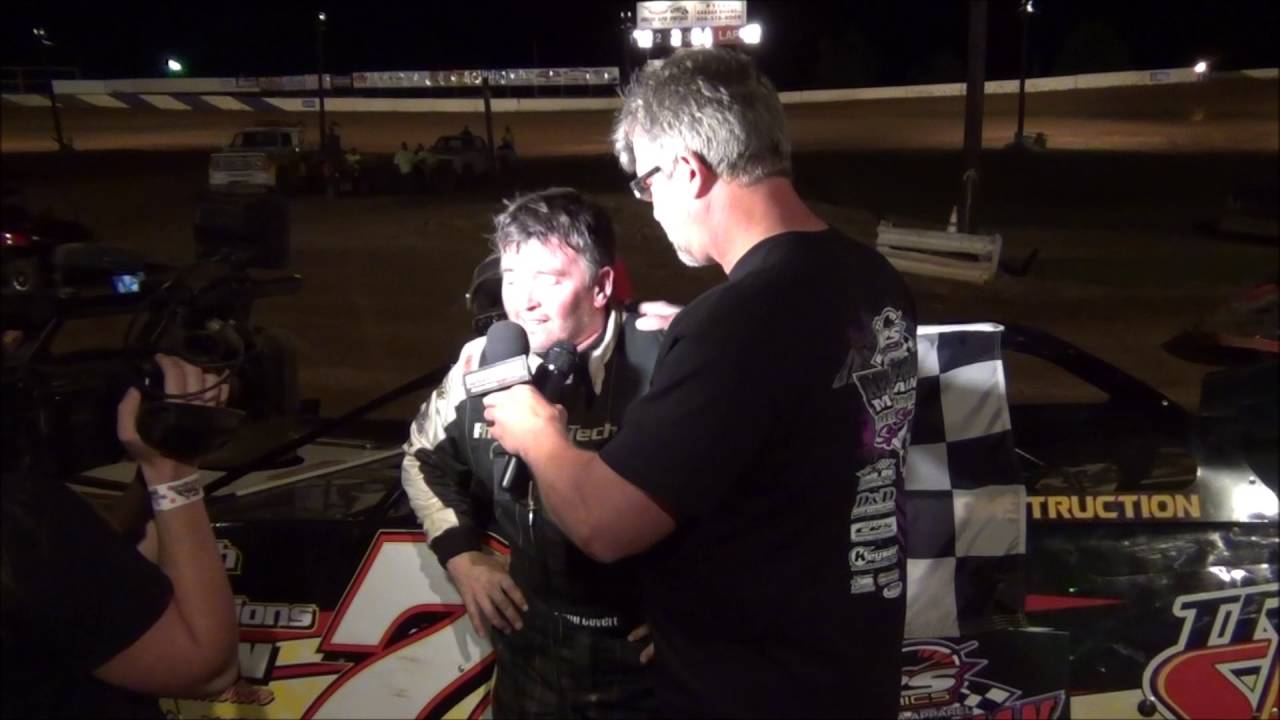 Jason Covert in victory lane at Path Valley Speedway 6-6-16 - YouTube