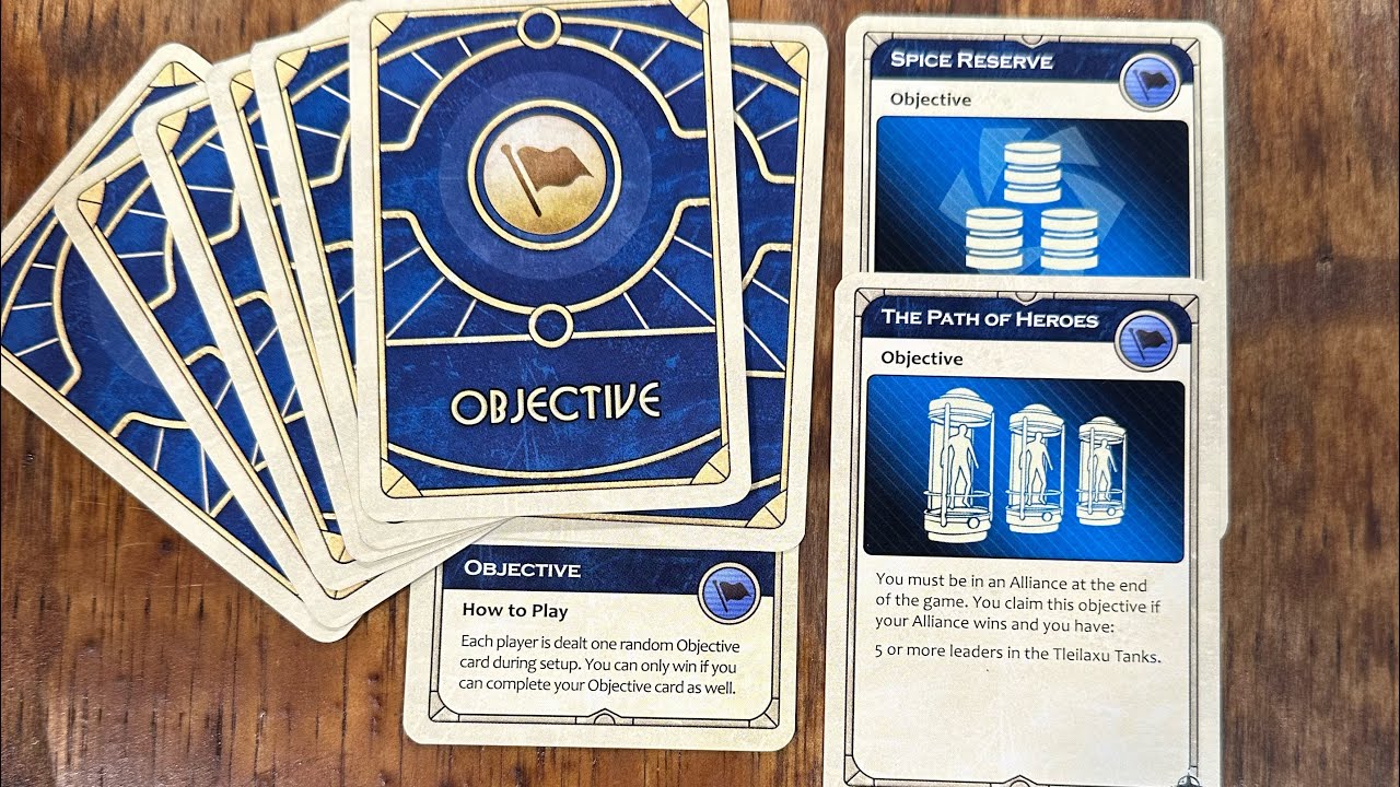 Objective cards for Dune - Review - YouTube