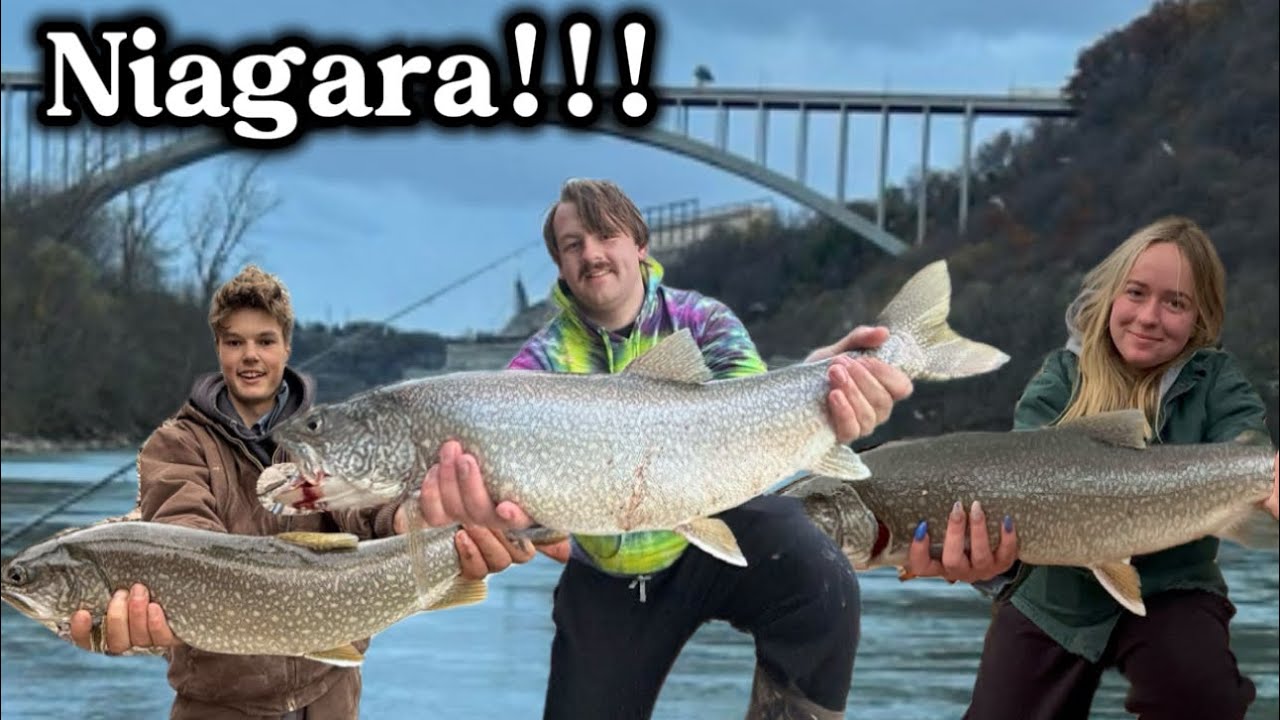 FISH ON!! Lower Niagara trout fishing and Rig tutorial - YouTube