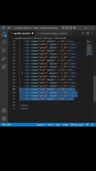 Republic day Awesome Animation using CSS #india #26january #shorts #css #html #ytshorts # ...