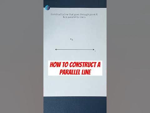 How to Construct a Parallel Line - YouTube