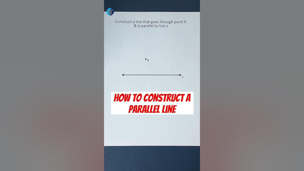 How to Construct a Parallel Line - YouTube