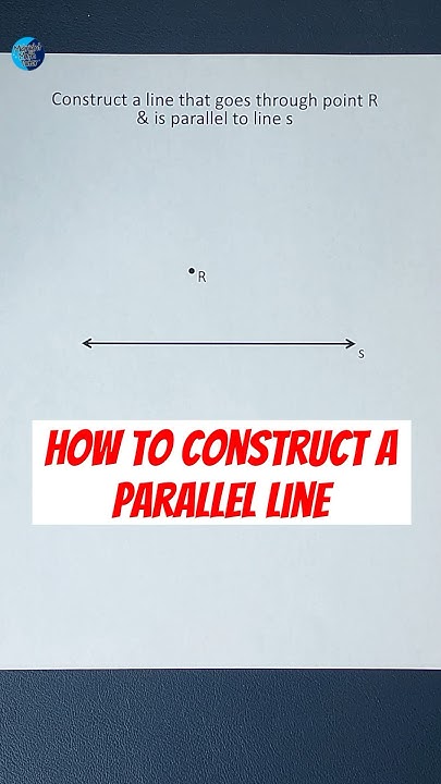 How to Construct a Parallel Line - YouTube