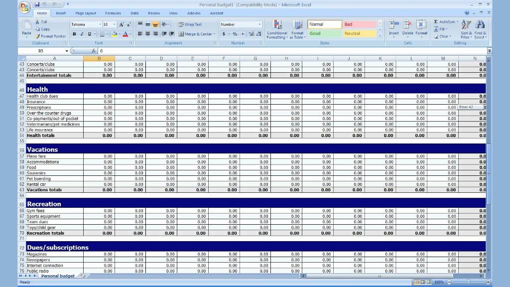 Excel 2007 Templates - YouTube
