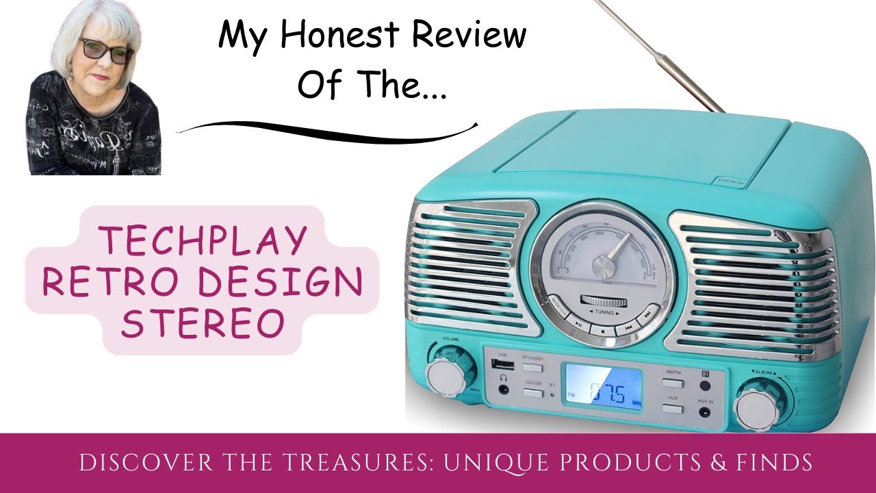 TechPlay Retro Design Compact Stereo CD Player - YouTube
