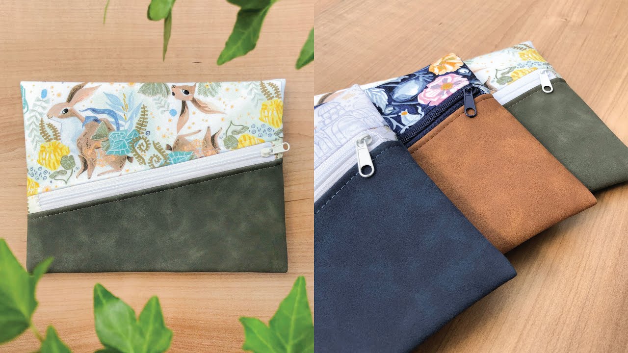 Flora Diagonal Zipper Pouch | Detailed Sewing Tutorial - YouTube