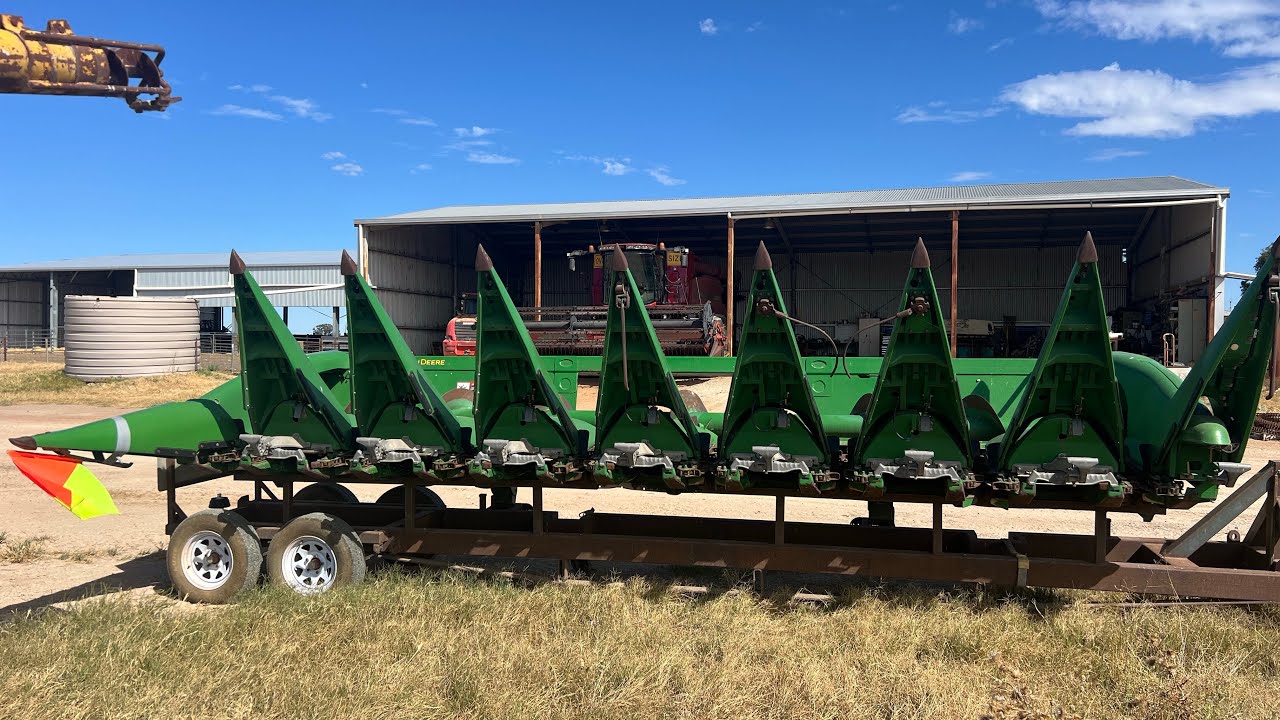 Adapting a John Deere corn front to a Case Harvester. Part 2 - YouTube