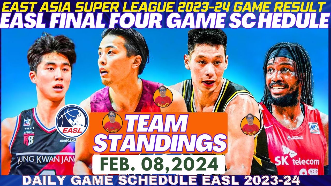 EAST ASIA SUPER LEAGUE FINAL 4 GAME SCHEDULE|EASL GAME RESULT & TEAM STANDINGS FEBRUARY 07,2024 ...