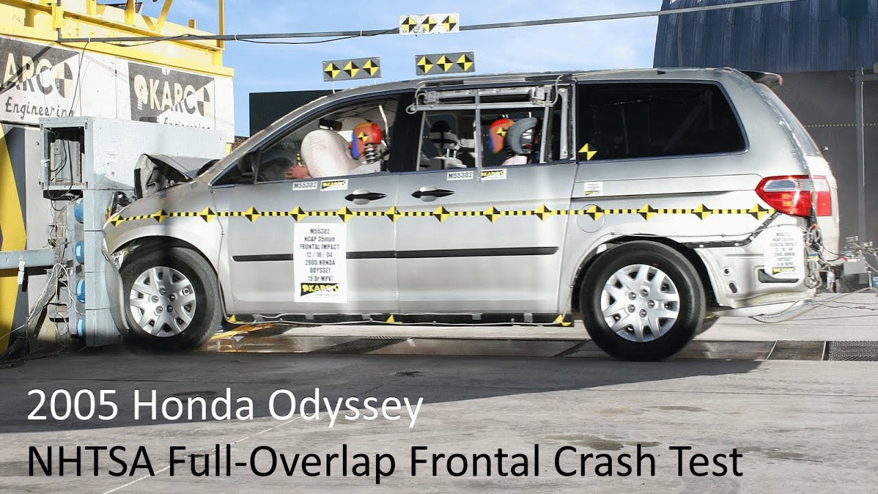 2005-2010 Honda Odyssey NHTSA Full-Overlap Frontal Crash Test - YouTube