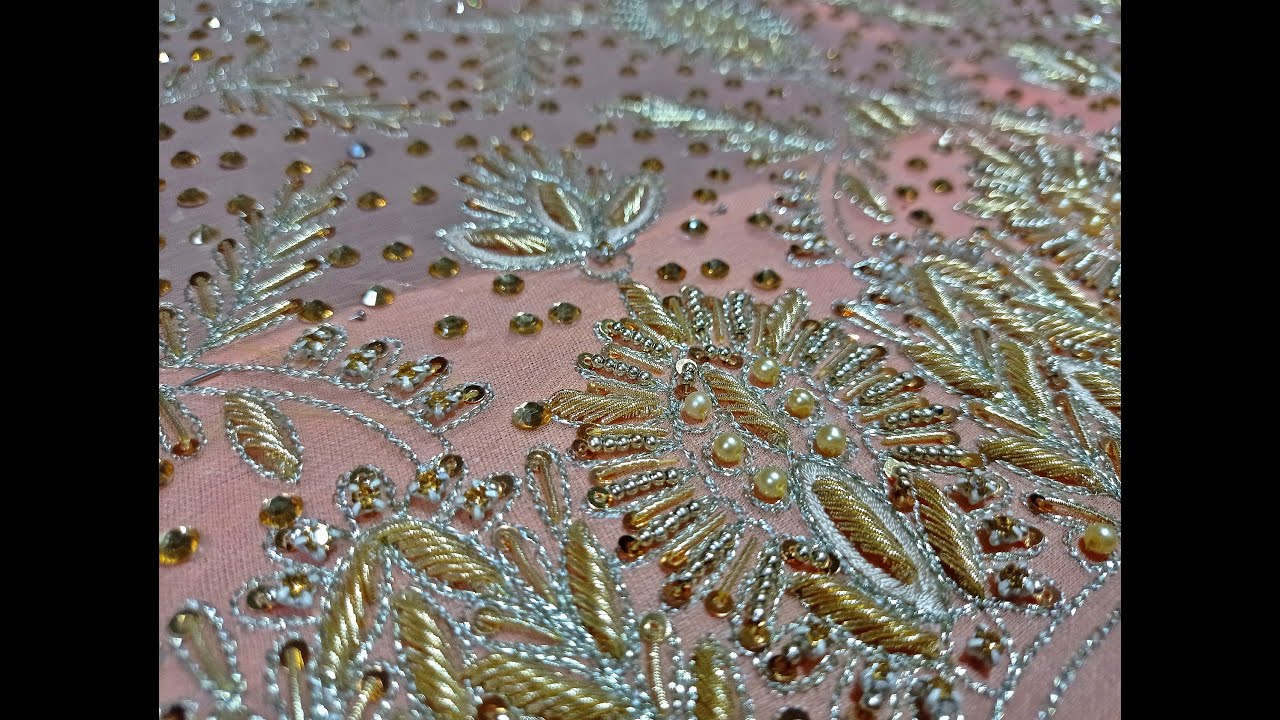 Beautiful zari and cut dana work for party wear| for order contact us ...