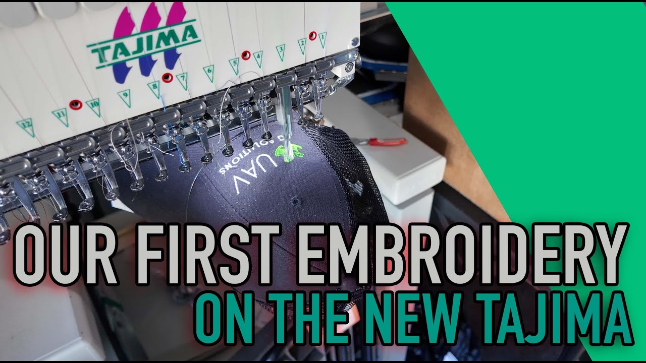 OUR FIRST EMBROIDERY PROJECT ON THE NEW TAJIMA MACHINE (S:11 Vlog 10 ...
