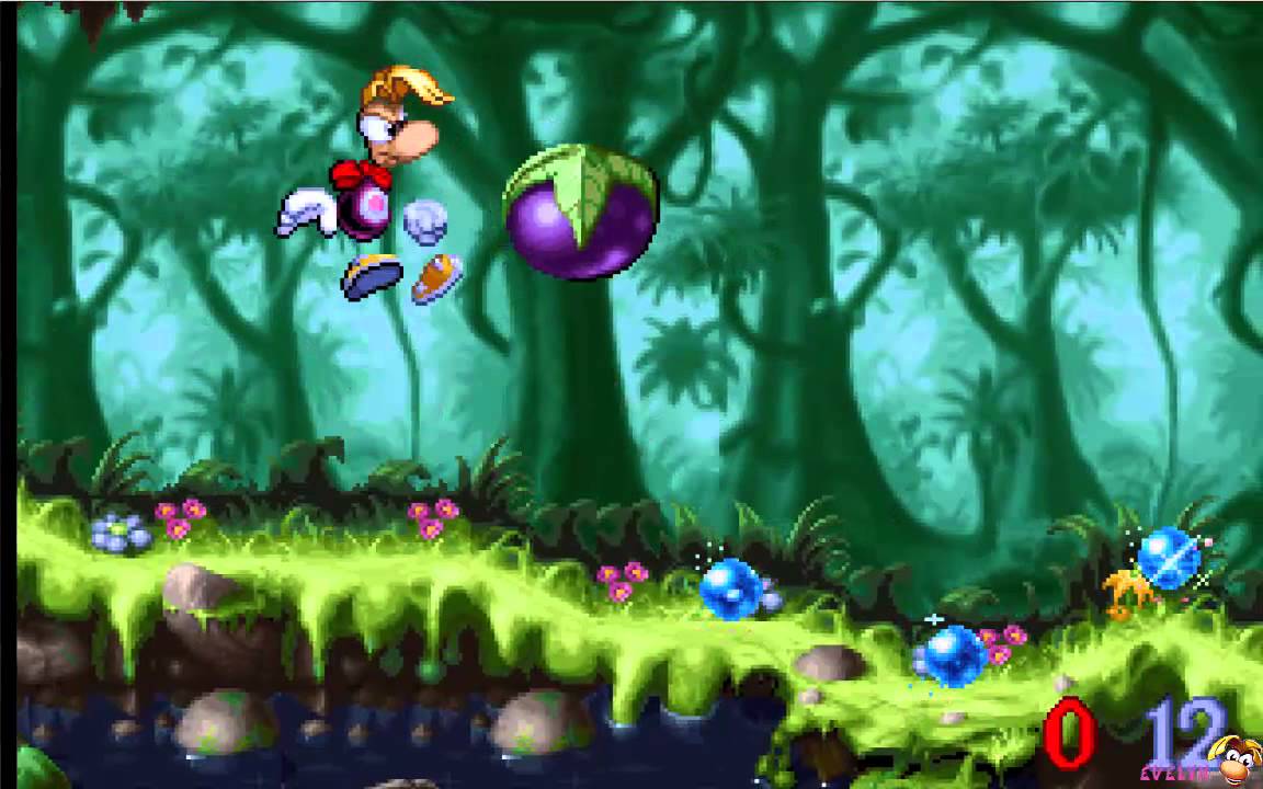 Rayman 60 Levels - Jungle - Map 4 (medium) - [MS-DOS] - YouTube